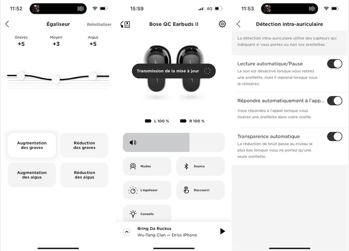 Test Labo des Bose Quietcomfort Earbuds II : des écouteurs True ...