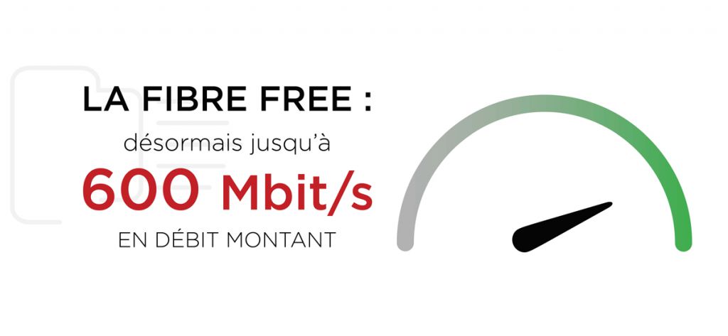 Free propose un débit montant jusqu'à 600 Mb/s à ses abonnés fibre